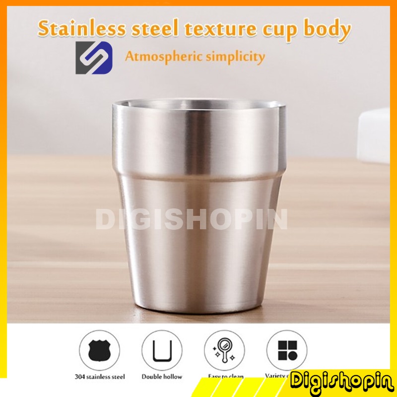 Jual Gelas Stainless Steel 180ML Gelas Double Wall Gelas Bir Gelas Camping Outdoor Gelas ...