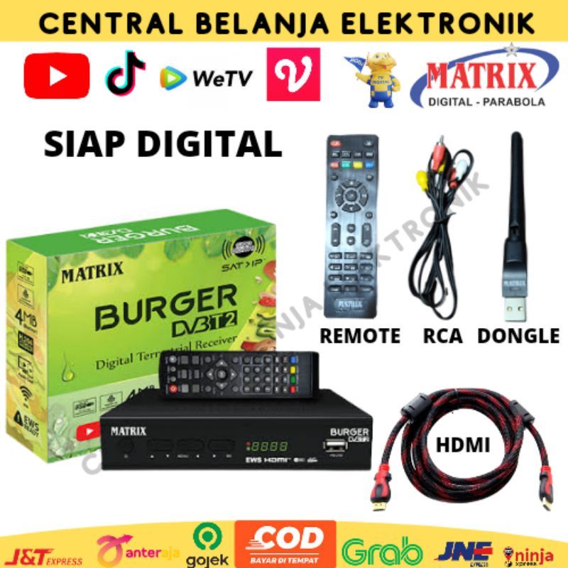 Jual SET TOP BOX STB RECEIVER TV DIGITAL DVBT2 BURGER APPLE KUNING ...