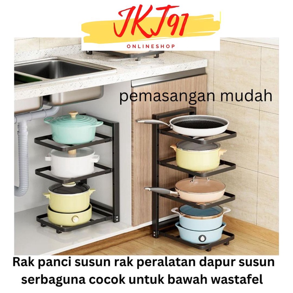 Jual Rak Panci Rak Peralatan Rumah Dapur Susun Bawah Wastafel Rak ...