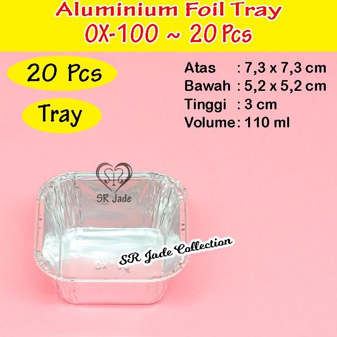 Jual Aluminium Foil Tray OX100 Alumunium Foil Cup OX 100 OX-100 Tutup Mika | Shopee Indonesia