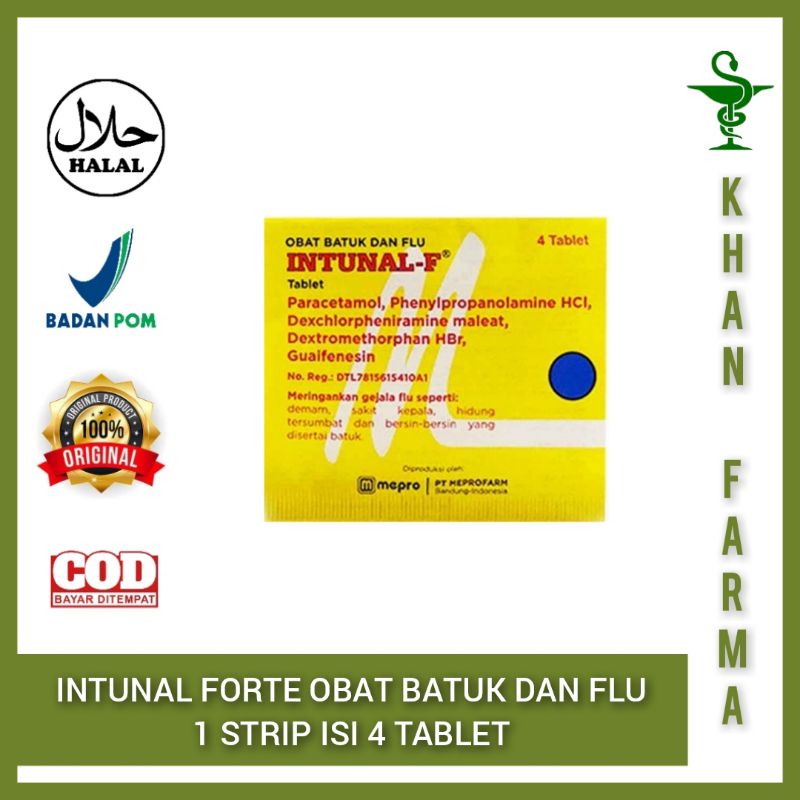 Jual INTUNAL-F TABLET OBAT BATUK & FLU 1 STRIP ISI 4 TABLET | Shopee ...