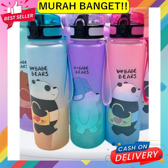 Jual Botol Minum 2 In 1 / Botol Air Minum Anak 2 Sekat 420 Ml + Stiker ...