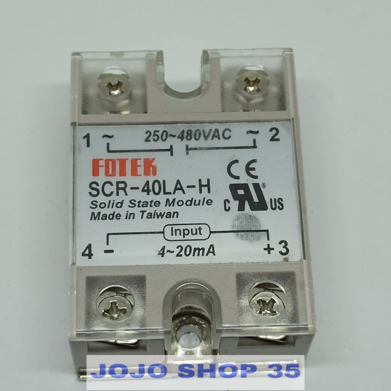 Jual FOTEK SCR SSR-40LA-H 4-20mA TO 250-480VAC 40A SOLID STATE RELAY MODULE Fotek SSR40LAH SSR40 ...