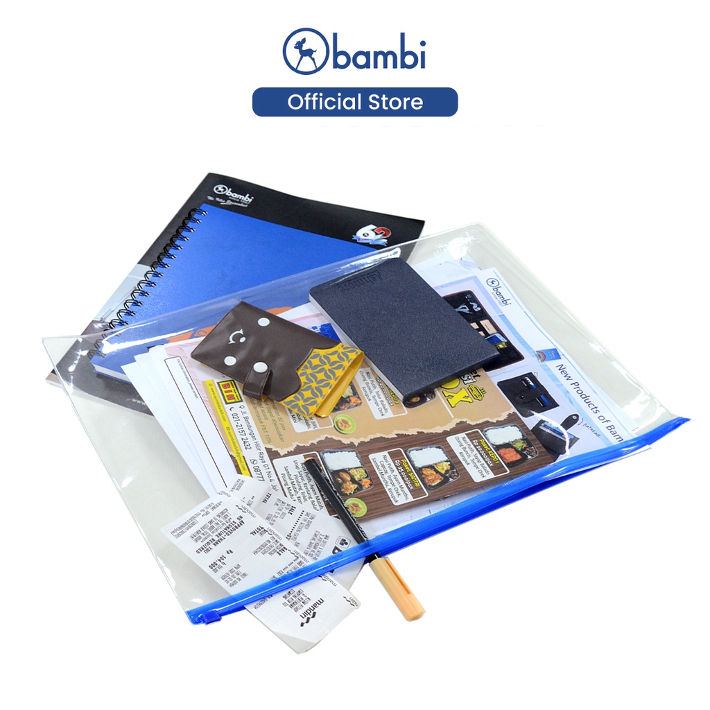 Jual Benex Organizer Map Dokumen A4 Zipper Pocket Tipe PVC Transparant ...