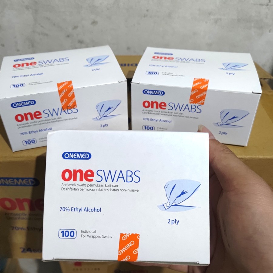 Jual One Swabs Antiseptik Tissue 70% Ethyl Alcohol Isi 100pcs | Shopee ...