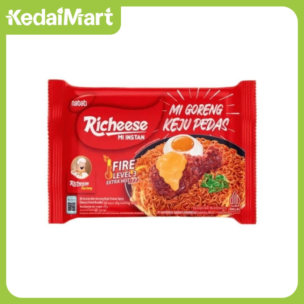 Jual Richeese Nabati Mi Instan Mi Goreng Keju Pedas Level 3 75 Gram ...