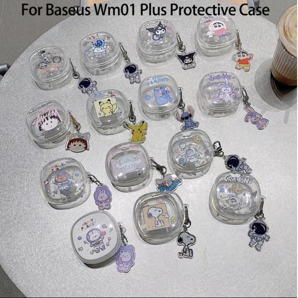 Jual hxo94 Case Baseus WM01/Plus Polos Transparant Kartun & Gantungan ...