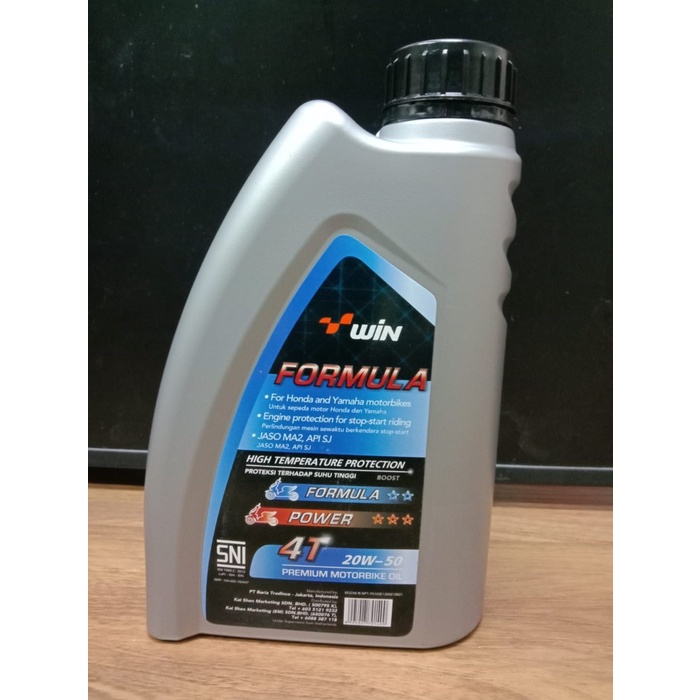 Jual Oli Mesin Motor Win Formula 4T 20W-50 0.8L Sj 66637 #Original ...