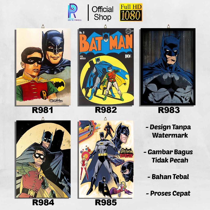 Jual POSTER KAYU HIASAN DINDING HOME DECOR BATMAN RR981 | Shopee Indonesia