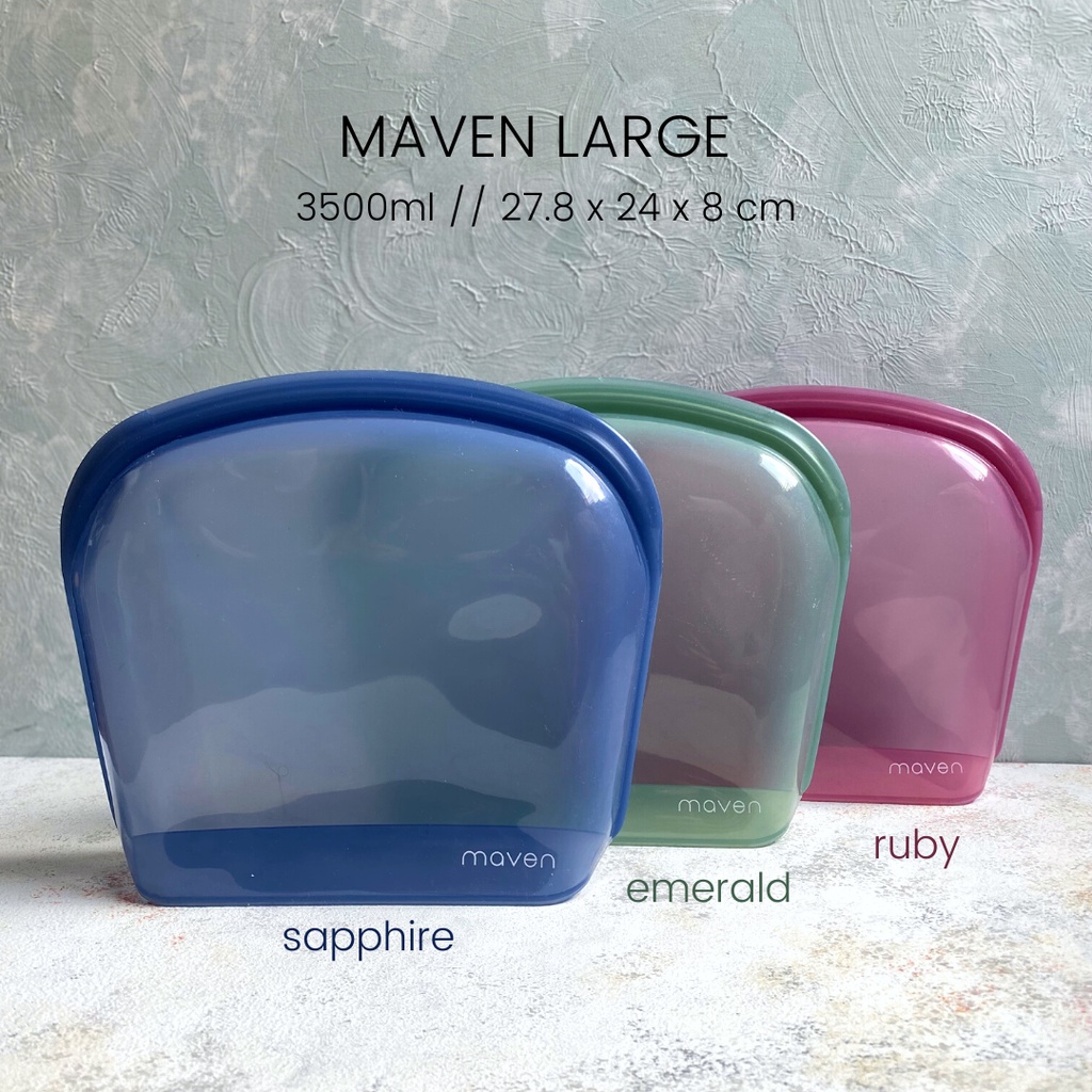 Jual MAVEN LARGE (3500ML) Silicone Bag Food Grade & Leakproof | Shopee ...