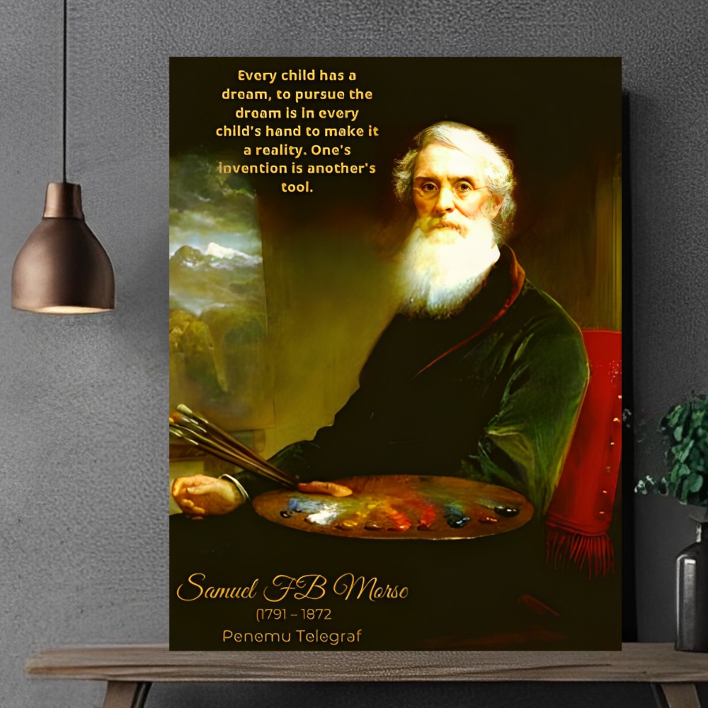 Jual POSTER SAMUEL FB MORSE HIASAN DINDING AESTHETIC / ILMUWAN PENEMU ...