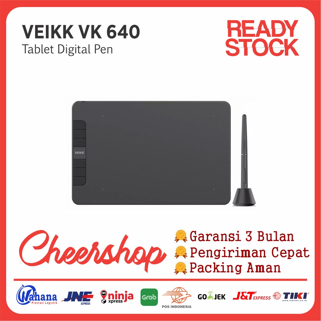 Jual VEIKK VK640 VK 640 Digital Graphic Drawing Pen Tablet | Shopee ...