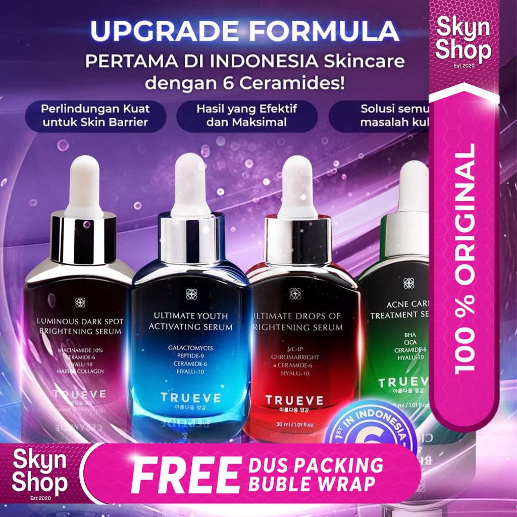 Jual Serum TRUEVE All Varian Acne Care BHA Cica | Luminous Dark Spot ...
