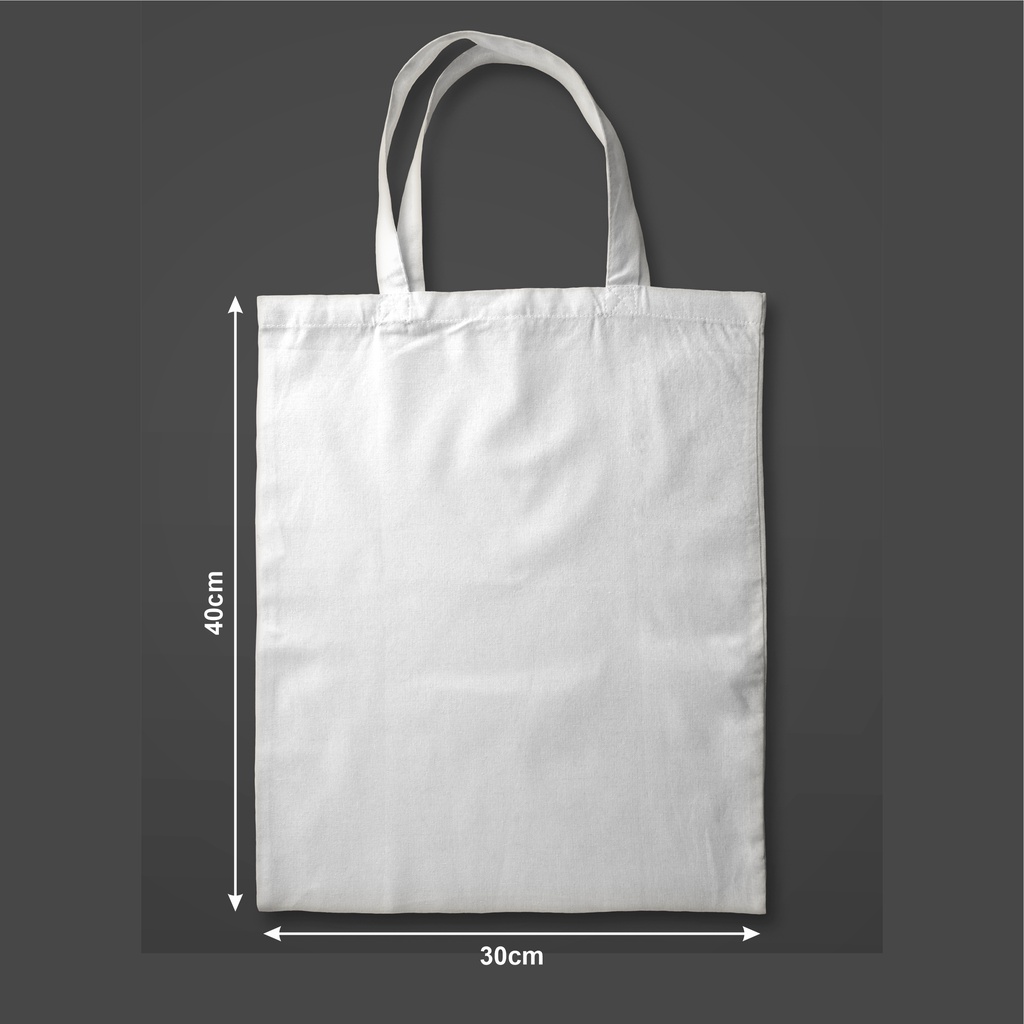 Jual Totebag Putih Polos 30 x 40 cm | Shopee Indonesia