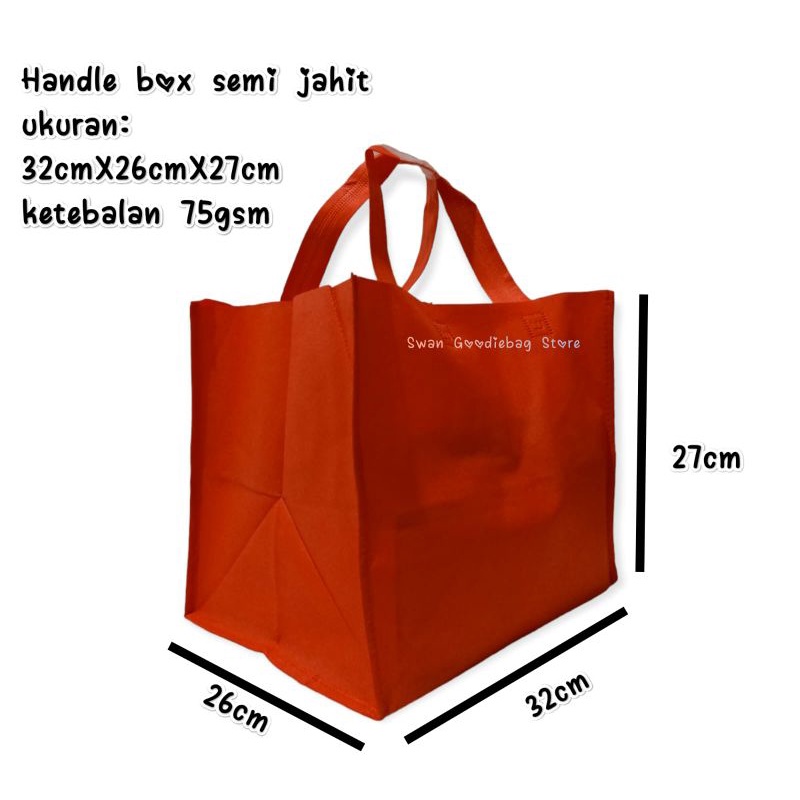 Jual (LUSINAN 12 PCS) Goodie bag Box HBJ 32x26x27 tas box/ tas spunbond ...