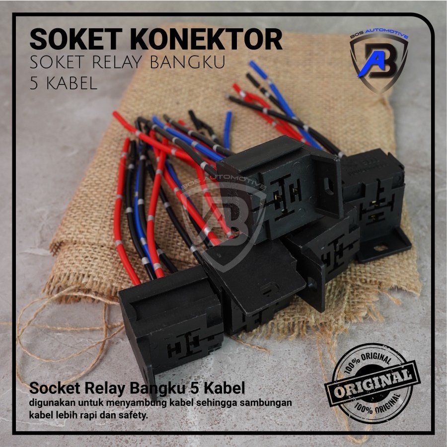 Jual Rumah Relay Gandeng / Soket Relay Bangku / Socket Cable Relay Susun / Duduk / Kaki 5 Pin ...