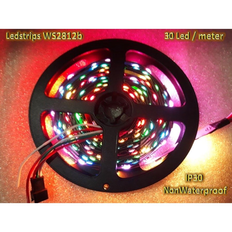 Jual WS2812b 5V SmartLedstrip RGB SMD5050 Dream Color Ledstrip 30Led/M 1 Roll (150 Led) | Shopee ...
