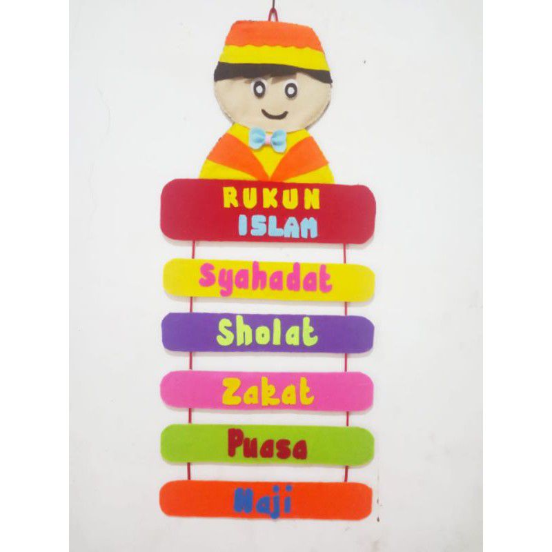 Jual PRAKARYA ANAK/HIASAN DINDING TK PAUD/HIASAN RUKUN ISLAM/RUKUN IMAN ...