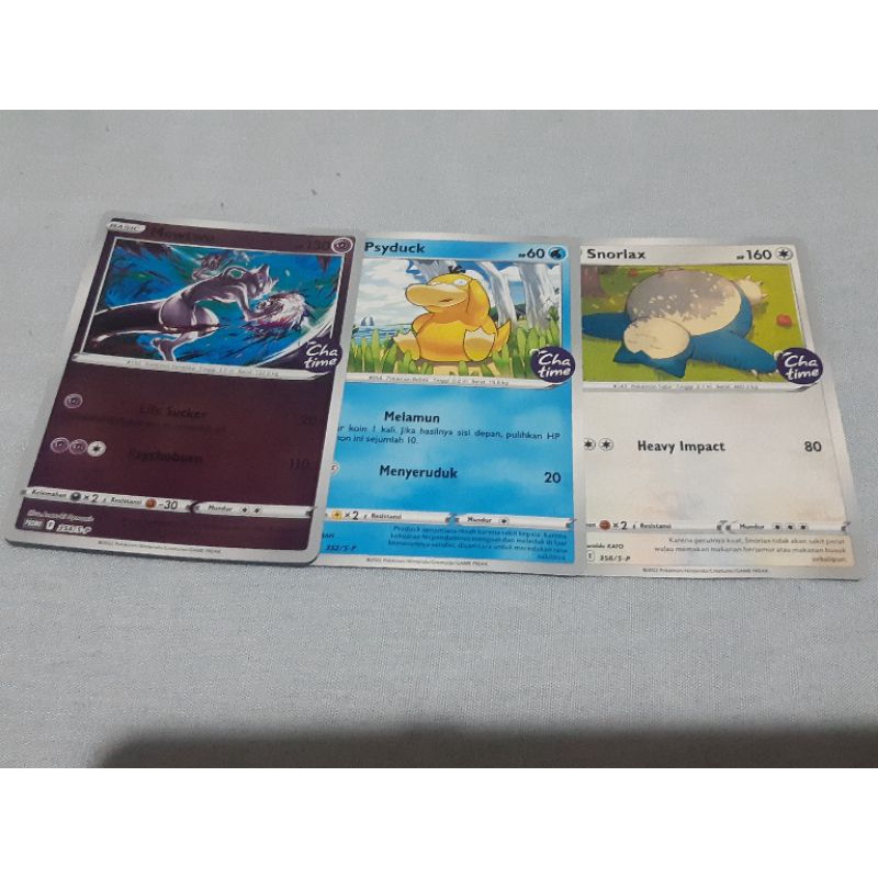 Jual TCG Pokemon Chatime Snorlax Psyduck | Shopee Indonesia