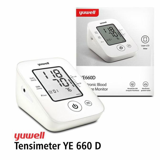 Jual PROMO Yuwell Pengukur Tekanan Darah Tensi Electronic Blood Pressure Monitor - YE660D ...