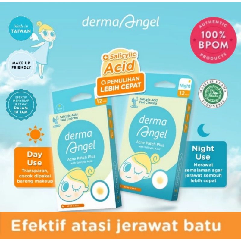 Jual DERMA ANGEL ACNE PATCH WITH SALICYLIC ACID ISI 12'S | Shopee Indonesia