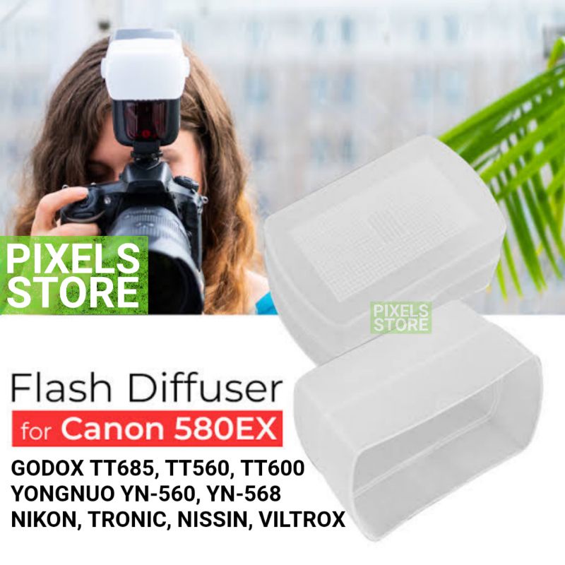 Jual Diffuser Flash Bounce CANON 580EX GODOX YONGNUO NIKON TRONIC ...
