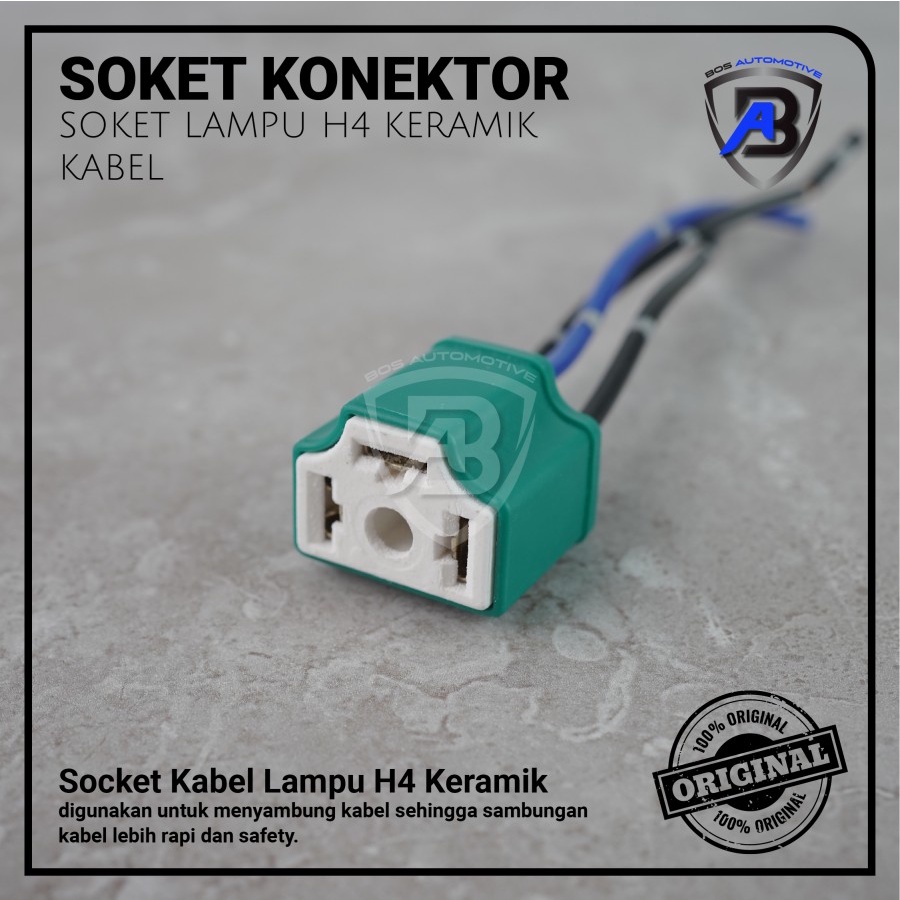 Jual Socket Seal Beam Ceramic / Soket Sealbeam Bohlam H4 / Rumah Lampu ...