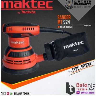 Jual Mesin Amplas Maktec MT 924 240 Watt Orbital Sander Maktec MT924 ...
