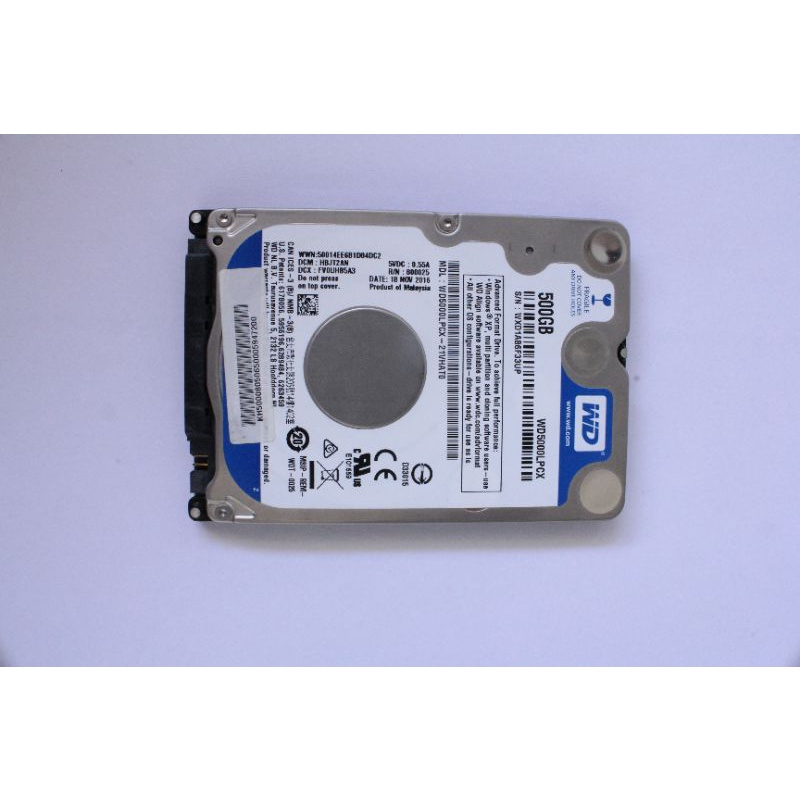 Jual HDD/HARDISK WD BLUE 500GB - 2,5" inc slim laptop | Shopee Indonesia
