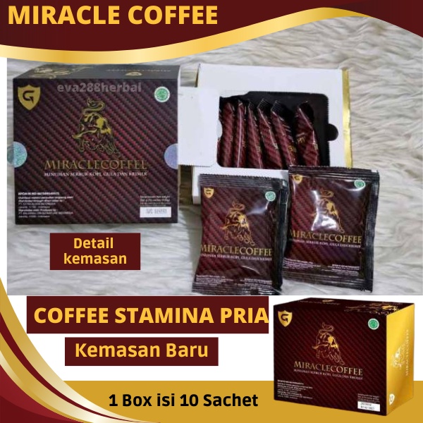 Jual Miracle Coffee Gold (1 Sachet) Original BPOM Halal Minuman Serbuk Kopi Miracle Gula Krimer ...