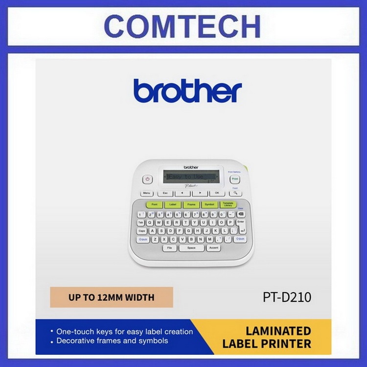 Jual Brother P-Touch PT-D210 Printer Label Laminated Sticker | Shopee ...