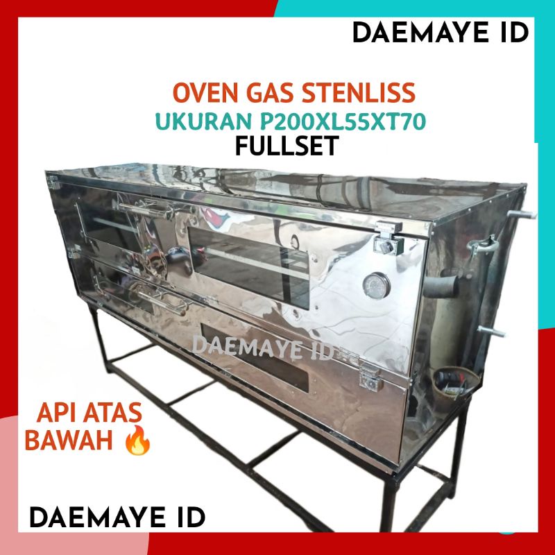 Jual Oven Gas Stainless/Oven Api Atas Bawah/Oven Jumbo/Dimensi 200 x 55 ...