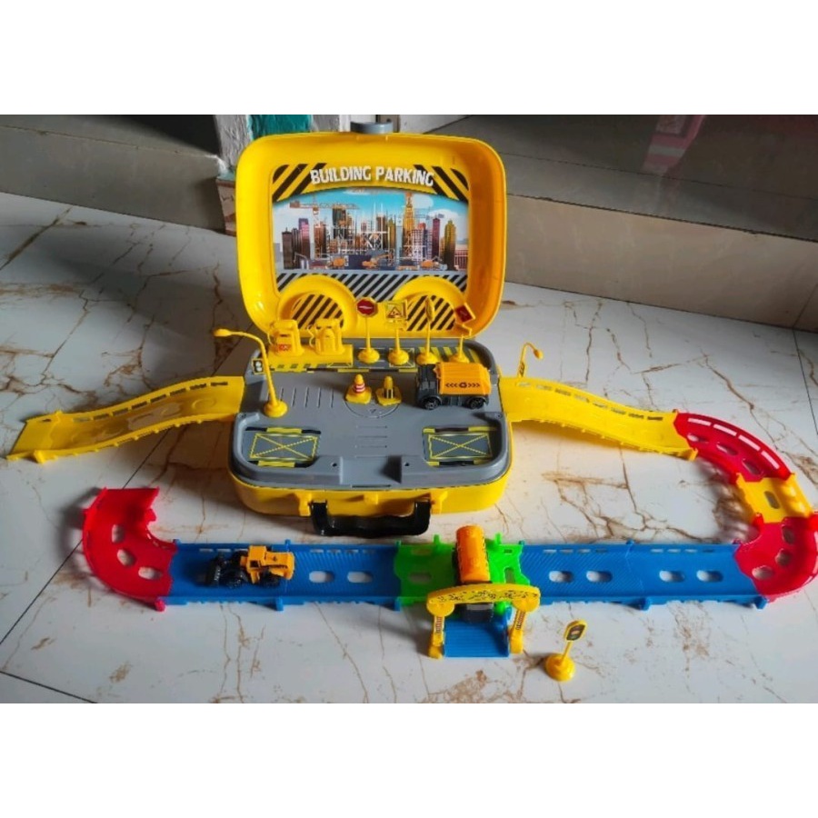Jual Mainan Anak Building Parking Lot Diy Suitcase Play Set Edukasi ...