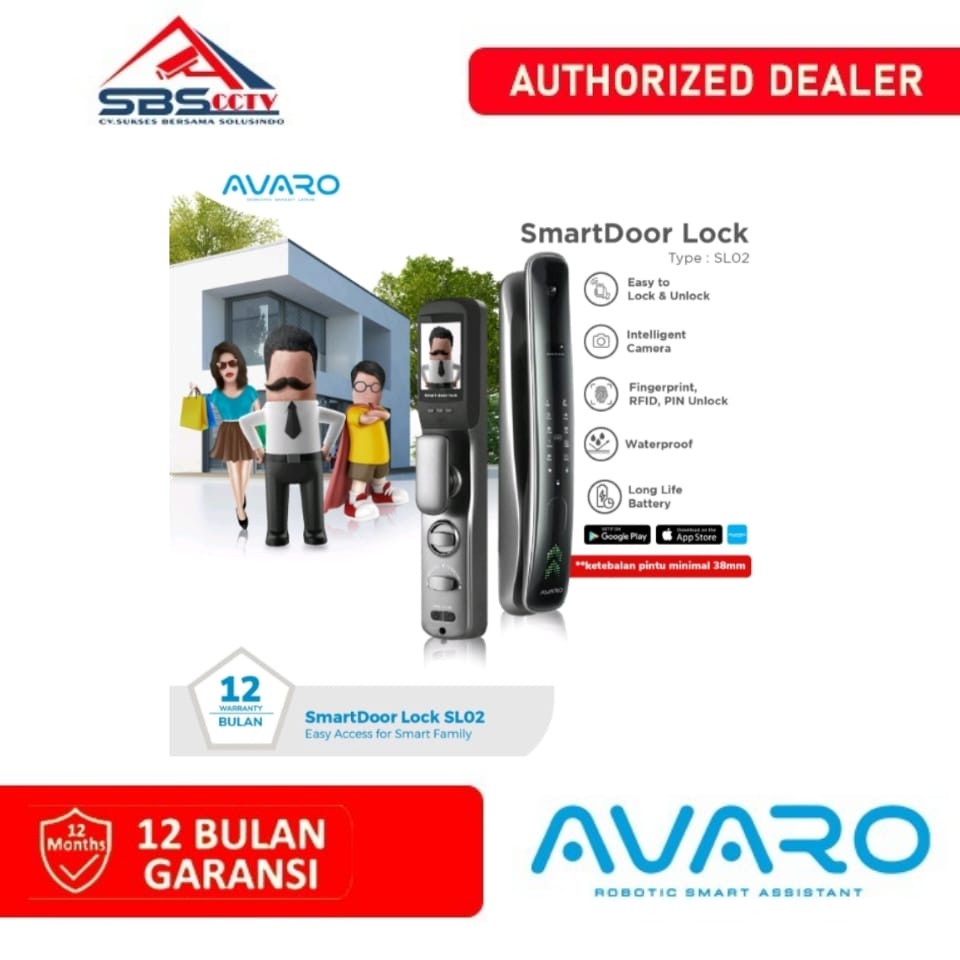 Jual AVARO SL01 Smart Door Lock Kunci Pintu Digital Smart Lock Door Lock | Shopee Indonesia