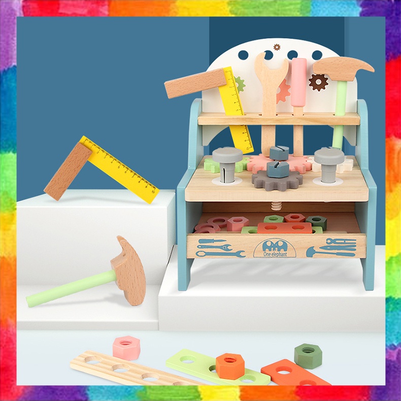 Jual Mainan Perkakas Alat Meja Tukang Konstruksi Mini Tool Bench Table ...