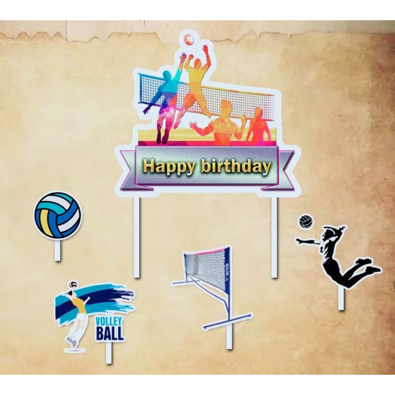 Jual TOPPER KUE ULANG TAHUN TEMA BOLA & PROFESI (1 SET) | Shopee Indonesia