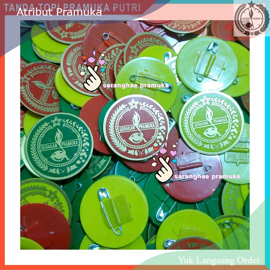 Jual Atribut Pin Pramuka Tanda Topi Pramuka Emblem Putri Boni Pramuka ...