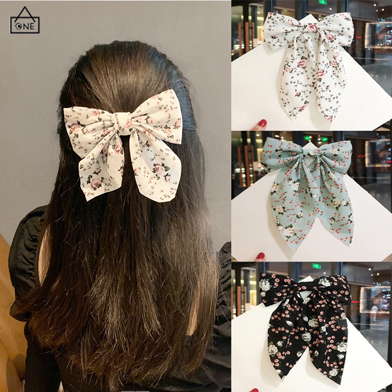 Jual COD ️Jepit Rambut Pita Besar Korea Elegan Panjang Pita Rambut ...