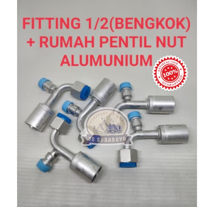 Jual Fitting 1/2 5/8 Bengkok Press Pentil Alumunium Ac Mobil | Shopee ...
