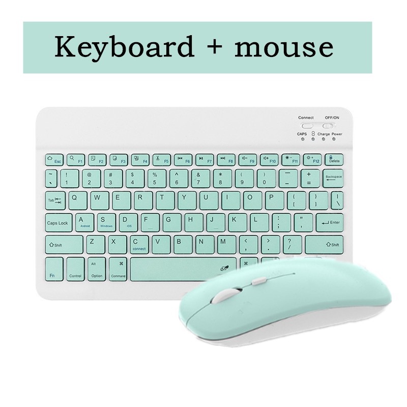 Jual 10 Inch 3 in 1 Wireless Bluetooth Keyboard Mouse Set Lightweight ...