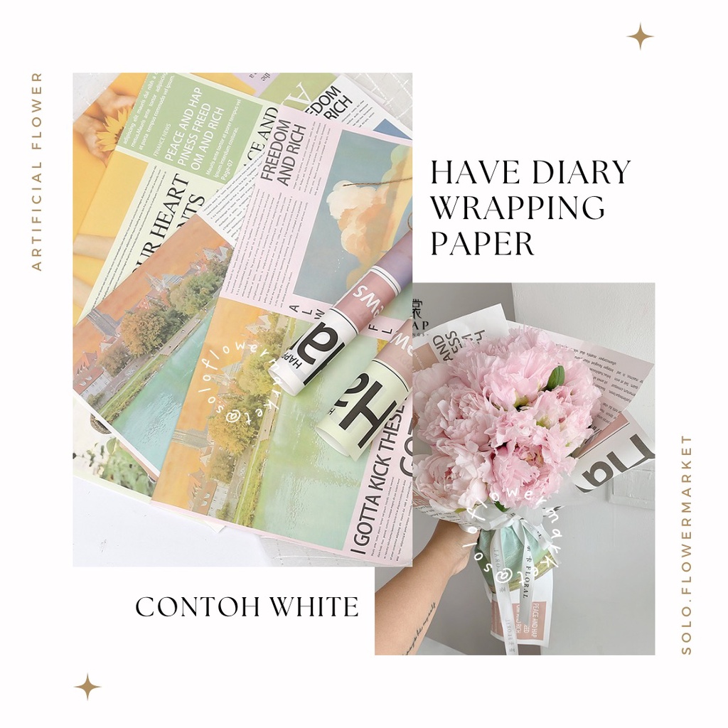 Jual HAVE DIARY FLOWER WRAPPING MAGAZINE PAPER CRAFT KRAFT ESTETIK ...