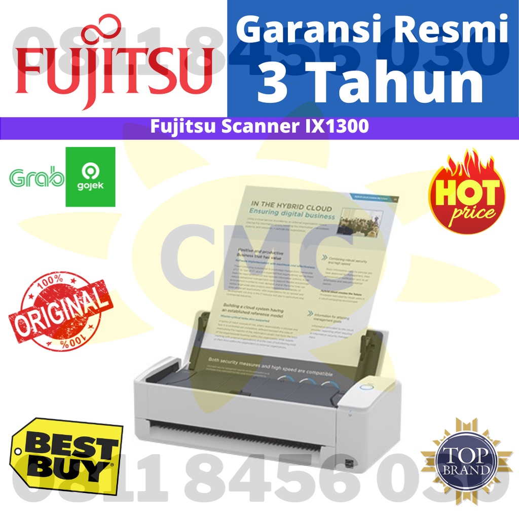 Jual Fujitsu Scanner ScanSnap IX1300 IX 1300 Original Resmi | Shopee ...