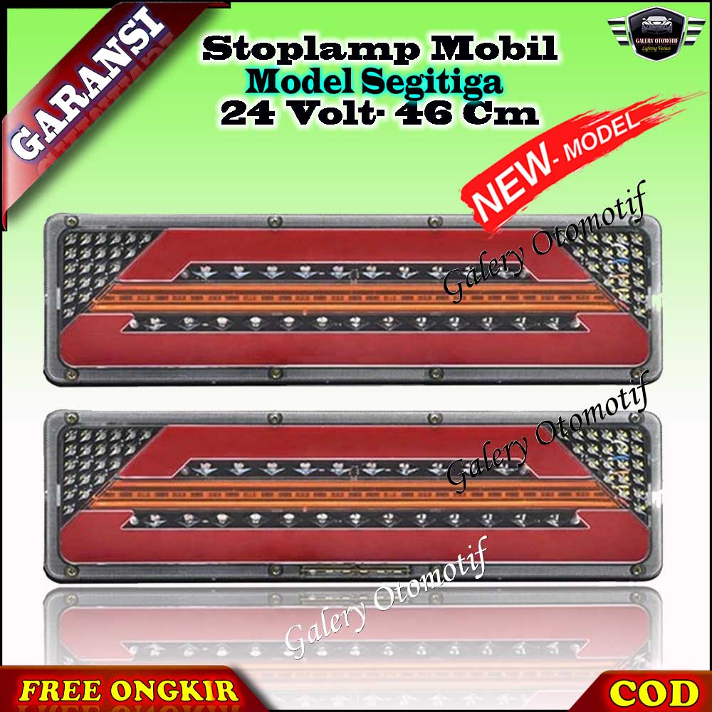 Jual Lampu Stoplamp Variasi Stop lamp Rem Belakang Model Segitiga ST-2448-3 Terbaru LED Running ...