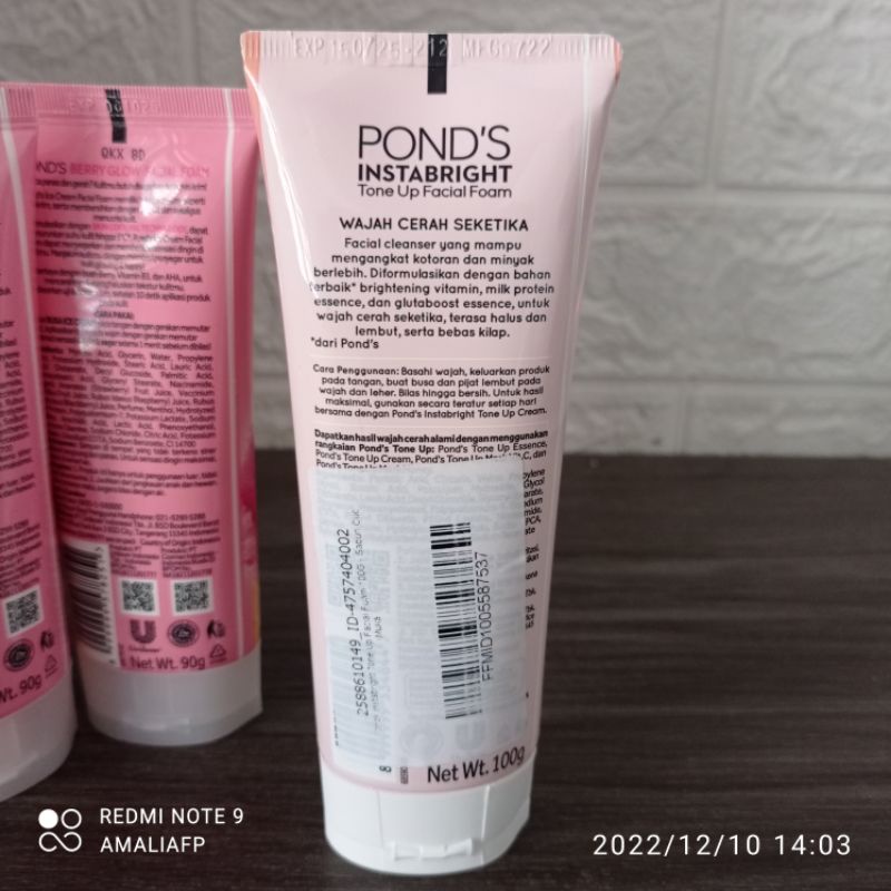 Jual Ponds Facial Wash Pencuci Wajah Berry Glow Tone Up Foam | Shopee ...