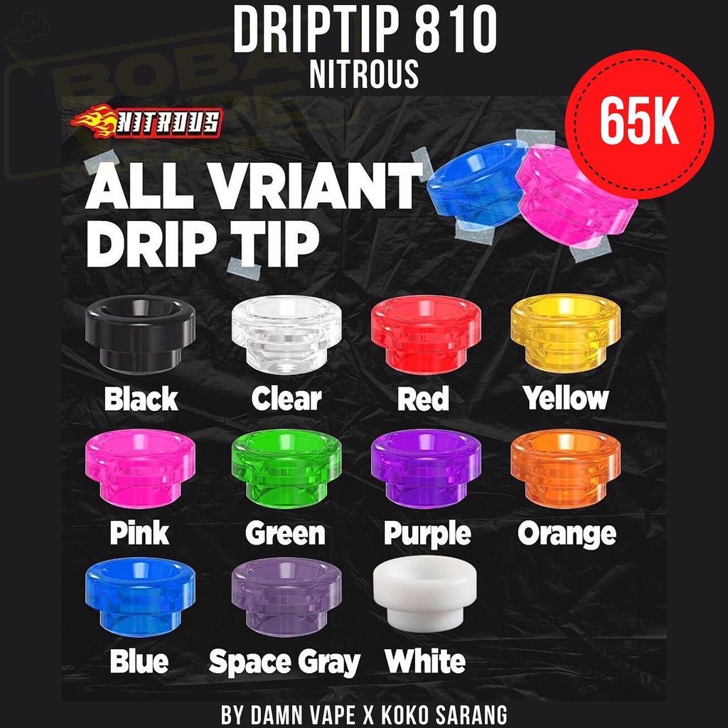 Jual DRIPTIP NITROUS 810 RESIN BY KOKO SARANG X DAMN VAPE | Shopee ...