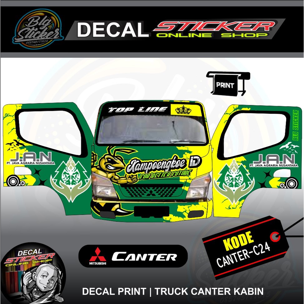 Jual STIKER TRUK CANTER FULL KABIN DECAL STICKER KEREN | Shopee Indonesia