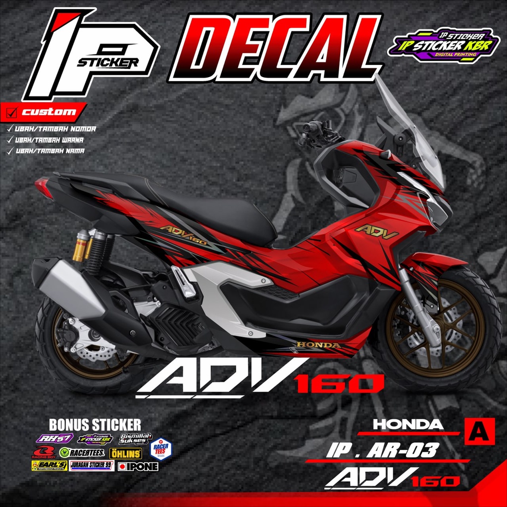 Jual (COD) STICKER DECAL HONDA ADV 160 NEW STICKER HONDA DECAL ADV 160 ...