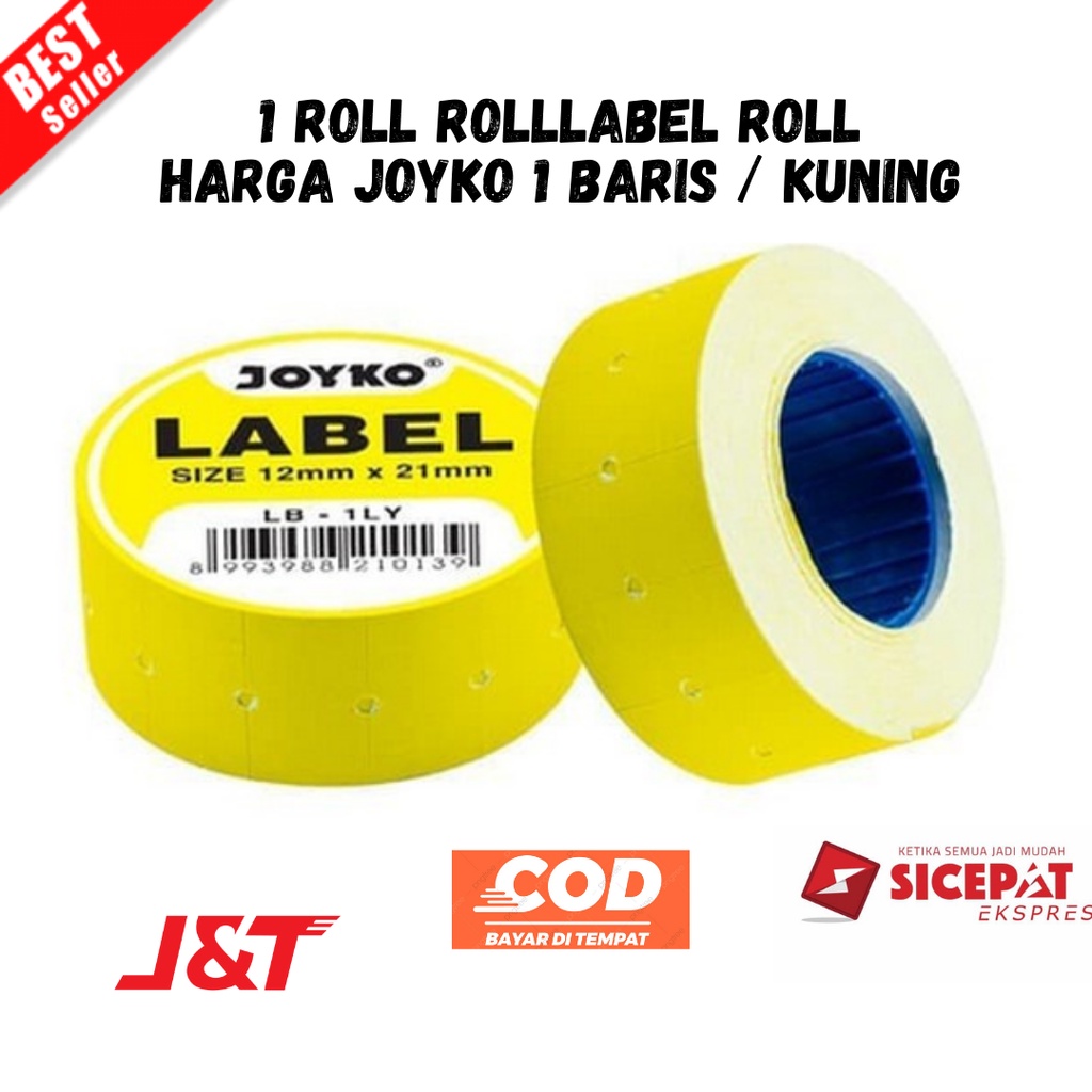 Jual [BAYAR DITEMPAT] 1 ROLL LABEL ROLL HARGA JOYKO 1 BARIS LB-1LY ...