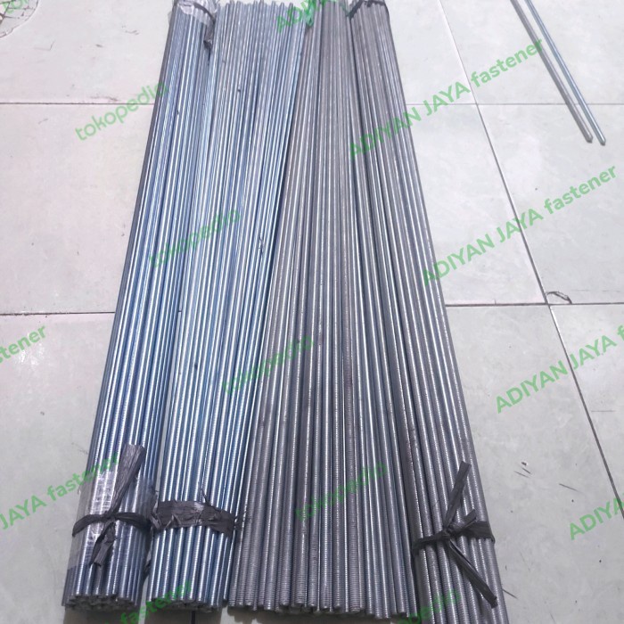 Jual ASDRAT / LONG DRAT / STUD BOLT 5/16" X 1 METER (1000MM) GALVANIS PUTIH | Shopee Indonesia