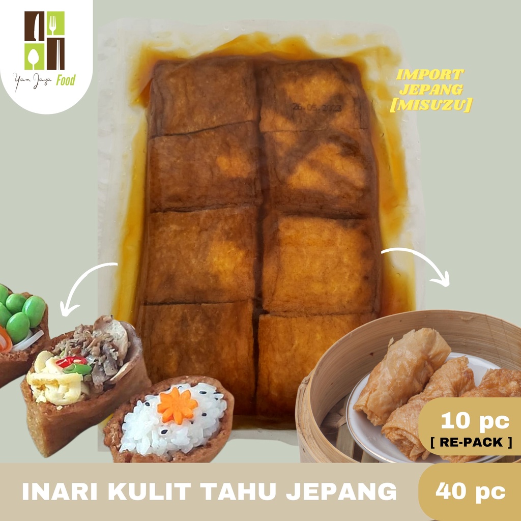 Jual Inari Kulit Tahu Jepang Kulit Sushi Kulit Lumpia Dimsum [40PCS (8 ...